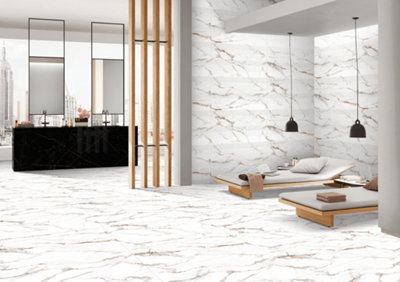 Opulence Casina Statuario 150mm x 150mm Carving Indoor Wall & Floor ...