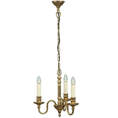 Opulent Hanging Ceiling Pendant Light Solid Brass Gloss Ivory 3 Lamp ...