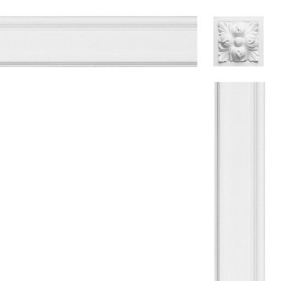 Orac Decor D210 Architrave / Panel Moulding Corner Block 14 Pack