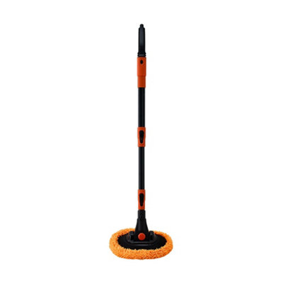 Orange 15-Degree Curved Car Wash Mop with Extendable Handle