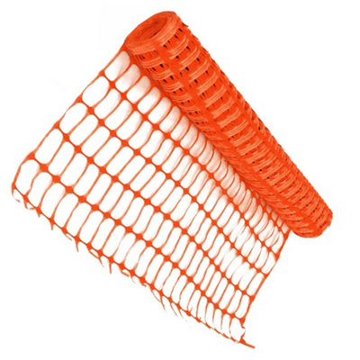 Orange 50cm Barrier Fencing Mesh Safety Netting Roll | DIY at B&Q