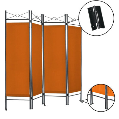 Orange Folding Room Divider Paravent Wall Partition Privacy Screen ...