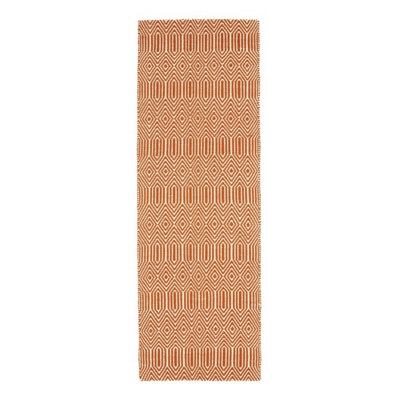 Orange Geometric Wool Modern Handmade Easy to Clean Rug for Living Room ...