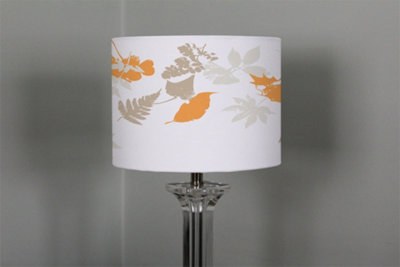 Orange & Grey Autumn Leaves (Ceiling & Lamp Shade) / 45cm x 26cm ...