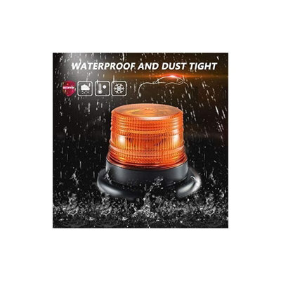 Orange LED light magnetic flashing warning light for vehicles with 12 V ...