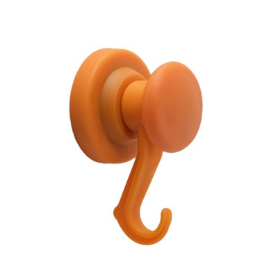 Orange Rubber Coated Neodymium Magnet with Swivel Hook for Holding Rope ...