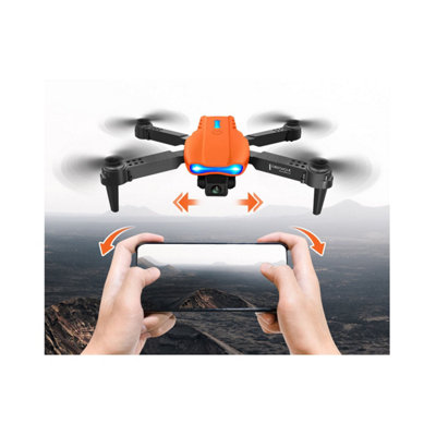 Orange Smart WiFi Foldable Drone With Dual 4K Camera