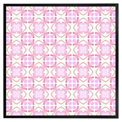 Orange sublime boho chic summer design (Picutre Frame) / 30x30" / Black ...