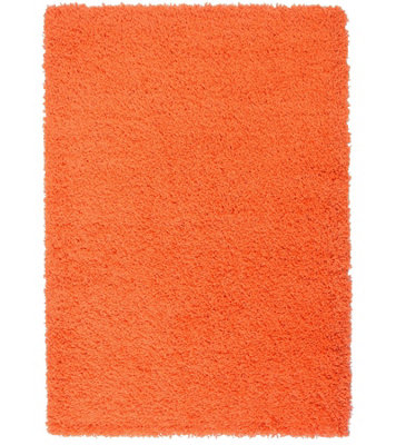 Orange Thick Shaggy Rug - California - 120x170cm (4'x5'8")