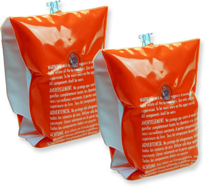 Orange Vinyl Arm Bands 9 Inchx6 Inch Swimming