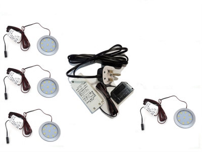 ORBIT XL - Bright LED Light Under Cabinet Shelf Cupboard Set - Light ...