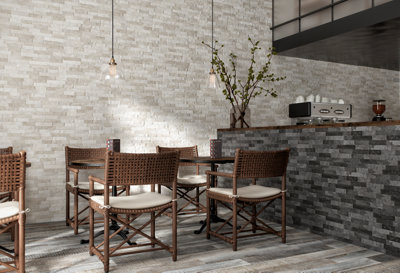 Ordine Black Split-Face Effect Matt Relief 80mm x 442.5mm Porcelain ...