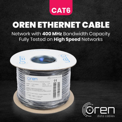 Oren CAT6 Outdoor Ethernet Cable 100M - Direct Burial - 23 AWG Pure ...