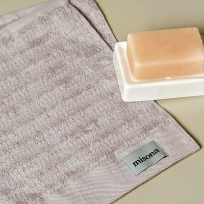 Organic Cotton Face Cloths Pack of 2 - Light Grey | DIY at B&Q