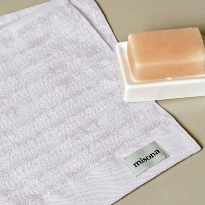 Organic Cotton Face Cloths Pack of 2 - White | DIY at B&Q