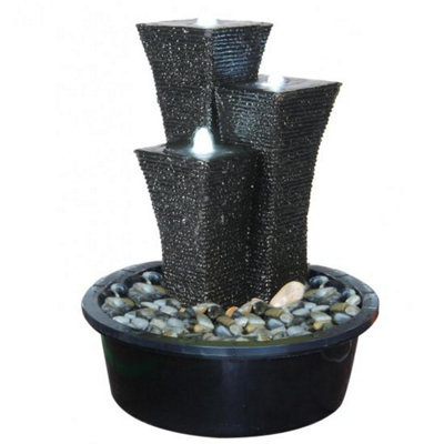 Oriental Towers on Sump Solar Powered Water Feature With Cover