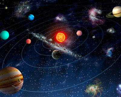 Origin Murals Children's Space Planets Matt Smooth Paste the Wall Mural ...