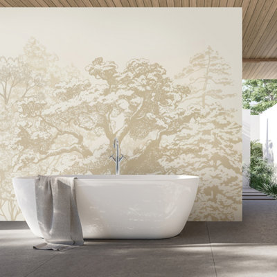 Origin Murals Etched Trees Matt Smooth Paste the Wall Mural 350cm wide ...