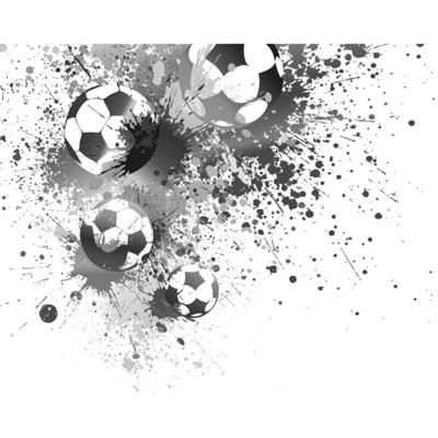 Origin Murals Football Splash Grey Paste the Wall Mural 300cm wide x ...
