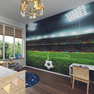 Origin Murals Football Stadium Green Matt Smooth Paste the Wall Mural ...