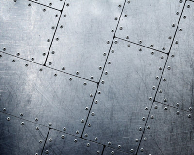 Origin Murals Grey Tiled Metal Matt Smooth Paste the Wall Mural 350cm ...