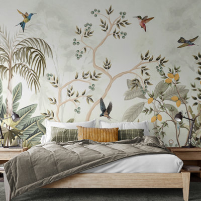 Origin Murals Lemon Tree Forest - Natural Sage Matt Smooth Paste the ...