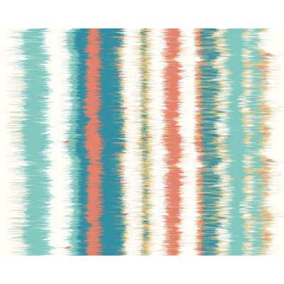 Origin Murals Linear Stripe - Teal Blue and Orange Matt Smooth Paste ...