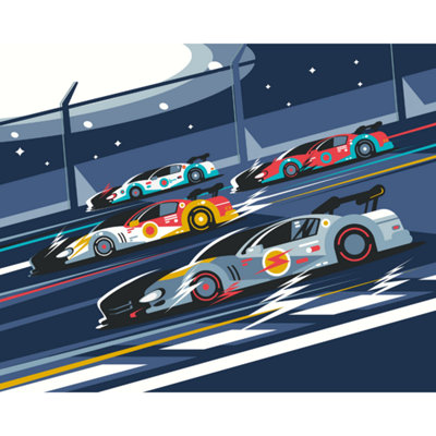 Origin Murals Sports Cars Navy Blue Matt Smooth Paste the Wall Mural ...