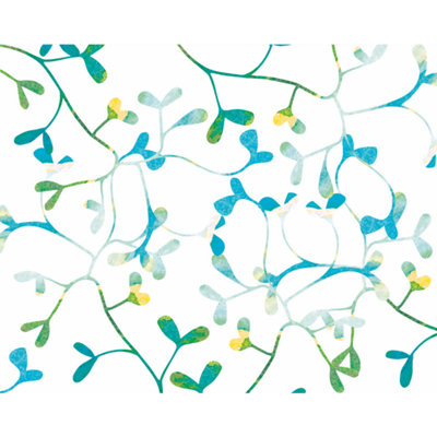 Origin Murals Watercoloured Petals Blue Matt Smooth Paste the Wall ...