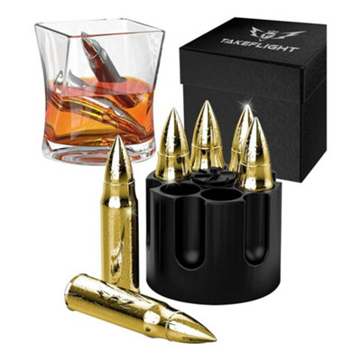 Original Products Bar Originale Bullet Ice Cubes Gold 6 Pack | DIY at B&Q