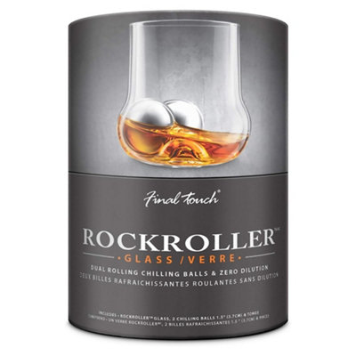 Original Products Final Touch Rock Roller Whiskey Glass & Ice Chillings ...