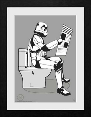 Original Stormtrooper Toilet 30 x 40cm Framed Collector Print