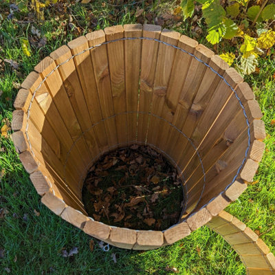Original Wooden Potato Barrel - Height 65cm x Diameter 36cm by Woven Wood™