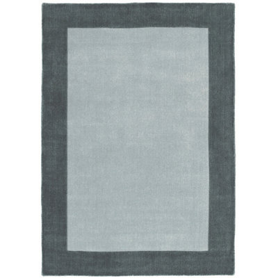 Origins Borders Grey Rug 80 X 150 | DIY at B&Q