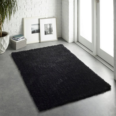 Origins Chicago Black Rug 90 X 150 | DIY at B&Q