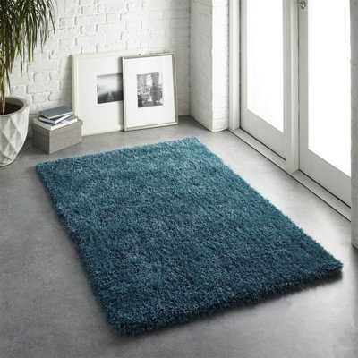 Origins Chicago Dark Teal Rug 160 X 230 | DIY at B&Q