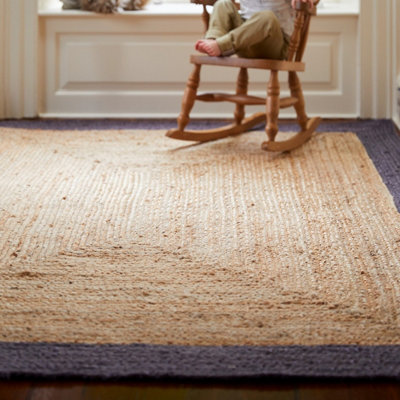 Origins Jute Border Grey 80CM x 150CM