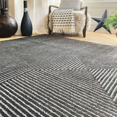 Origins Pyramid Charcoal 160CM x 230CM | DIY at B&Q