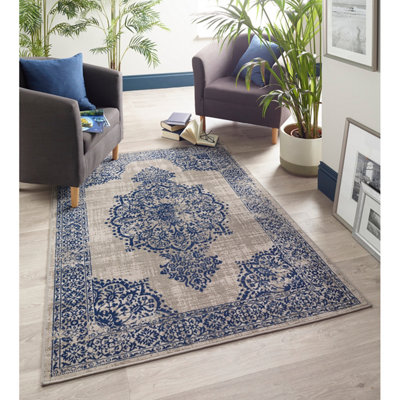 Origins Saville Grey / Blue Rug 160 X 230