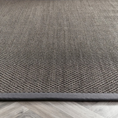Origins Sisal Runner Dark Grey with Grey Border 67CM x 200CM