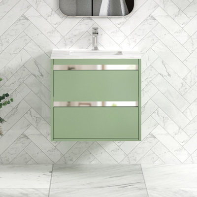 Orion 800mm Matte White 2 Door Floor Standing Vanity Unit with ...