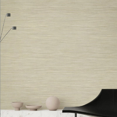 Ornamenta Beige Horizontal Texture Wallpaper