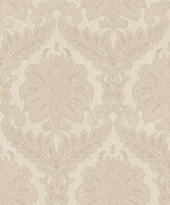 Ornamenta Beige Traditional Damask Wallpaper