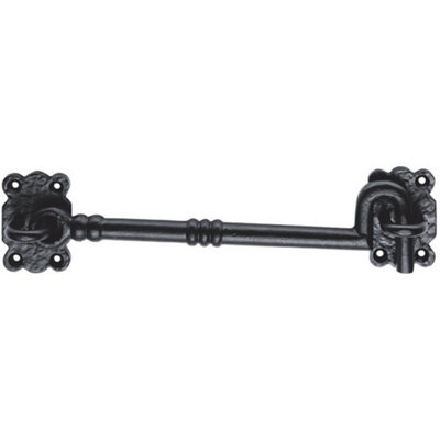 Buy Ornate Cabin Hook & Eye Black Antique Hammered 305mm Arm Cabinet ...