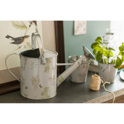 Orsina 5L Watering Can, Galvanised Steel Construction with Powder ...