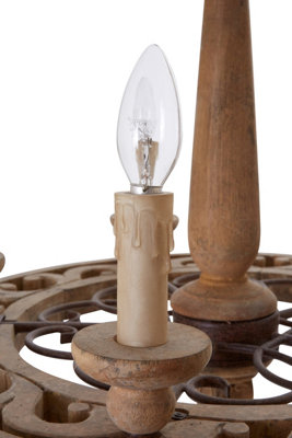 Orsina Black Decorative Table Lamp, Curled Metal Frame Lamp With ...