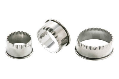ORSINA CONTEMPORARY 3PC PASTRY CUTTERS, SIMPLE TO USE BISCUIT CUTTERS ...