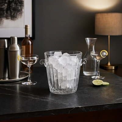 Orsina Crystal Ice Bucket With Tapered Shape, Classic Cut Glass Wine ...