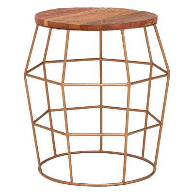 Orsina Distinctive Rounded Side Table For Sitting Areas, Elegant Wooden ...
