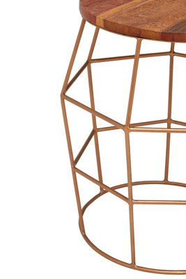 Orsina Distinctive Rounded Side Table For Sitting Areas, Elegant Wooden ...